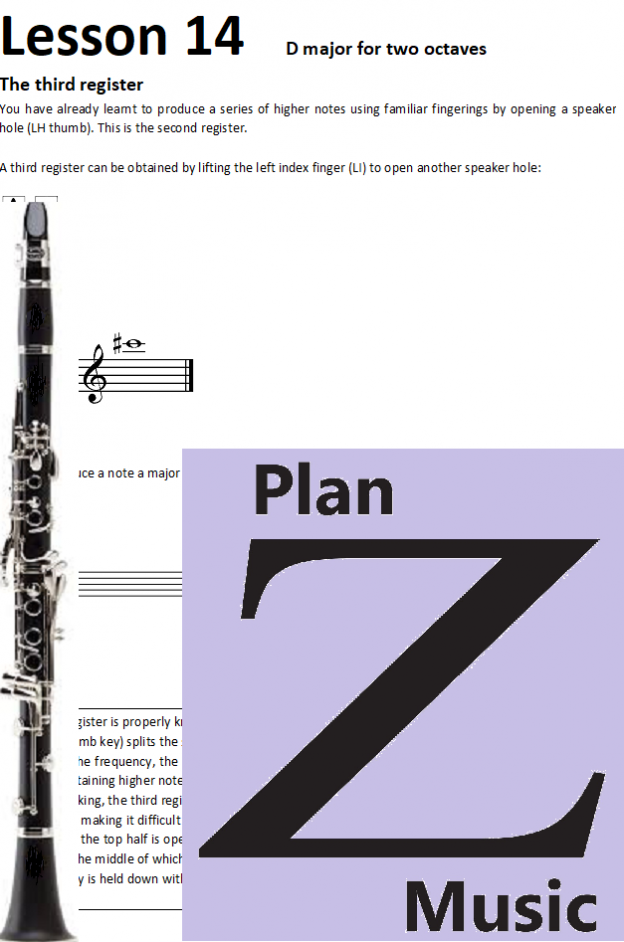 Clarinet Lesson 21: Chromatic scales - Plan Z Music