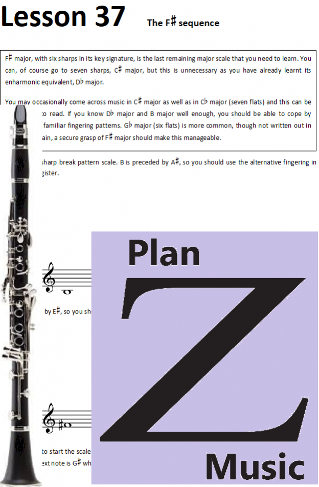 Clarinet Lesson 37: The F# Sequence - Plan Z Music